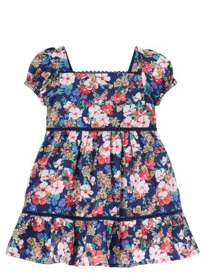 Janie And Jack Heirloom Bloom Dress - Blue