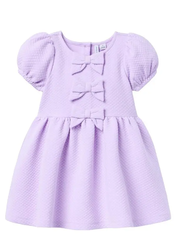 Janie And Jack Quilted Bow Dress - Purple