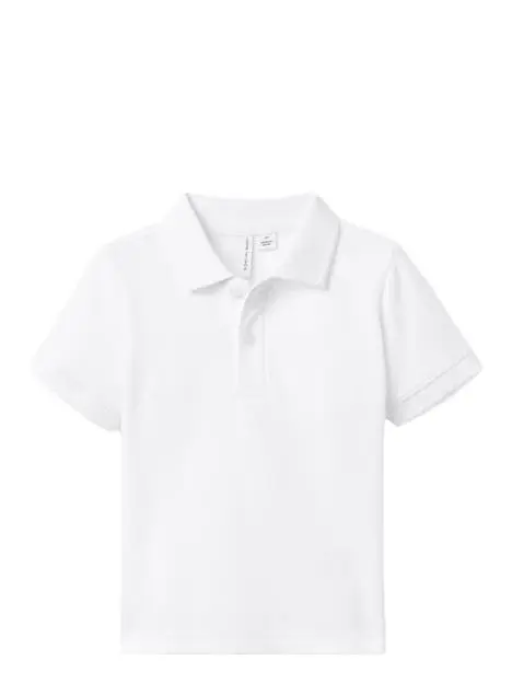 Janie And Jack The Classic Uniform Pique Polo - White