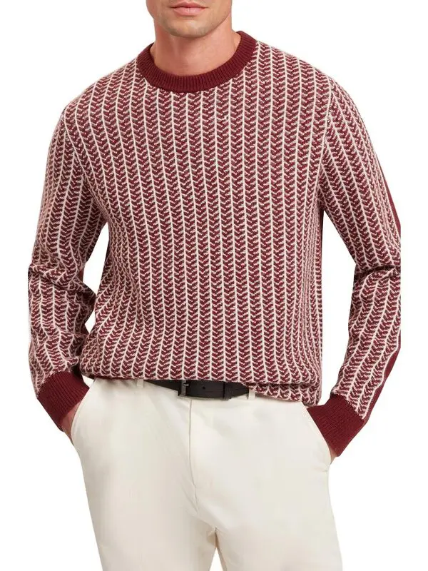 Ted Baker London Textured Herringbone Sweater - Maroon