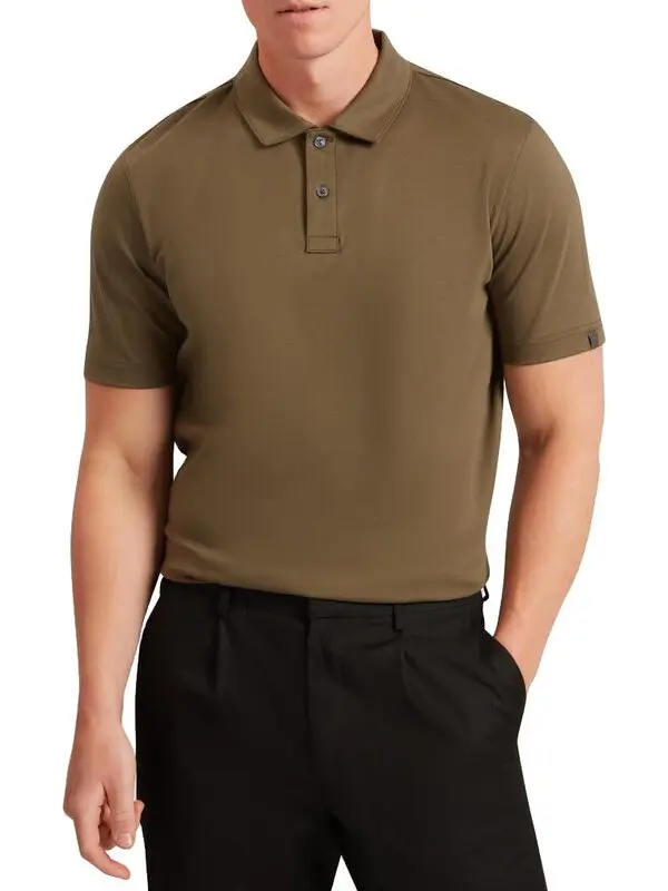 Ted Baker London Connall Cotton Polo - Khaki