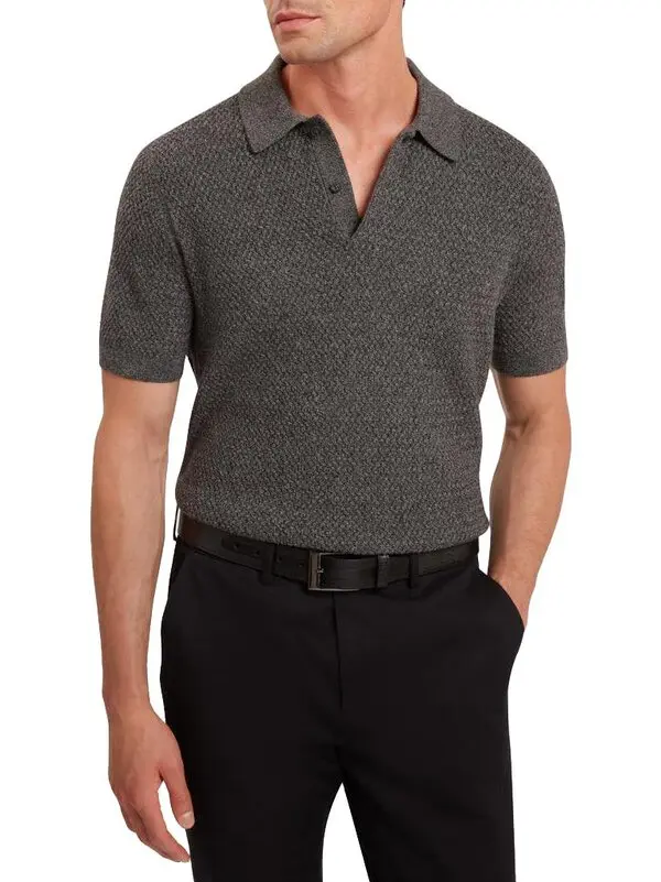 Ted Baker London Janko Textured Polo - Mid-grey