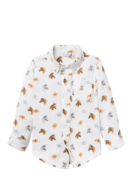 Janie And Jack The Rein In Style Shirt - Ivory