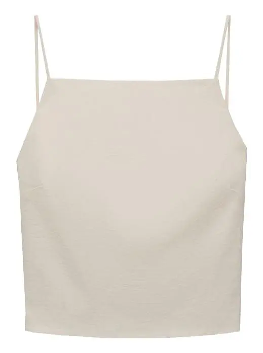 Mango Square Neck Camisole - Ecru