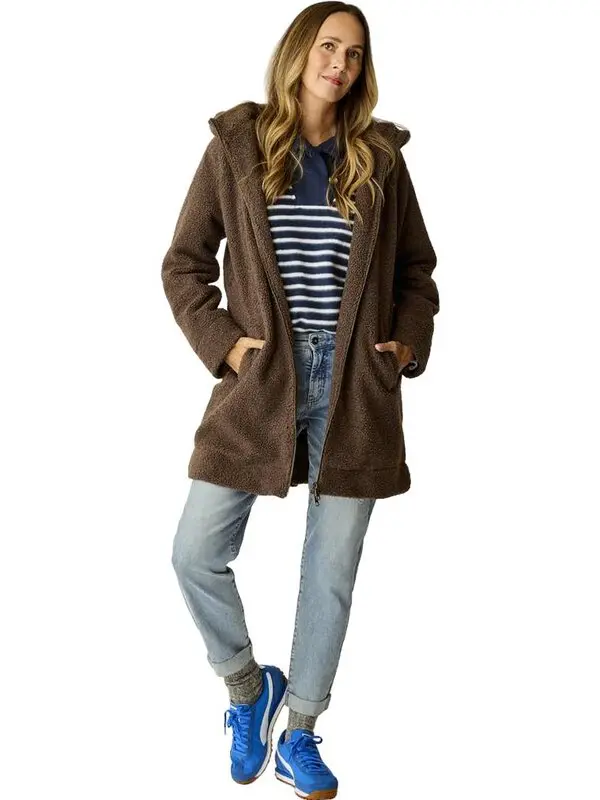 Carve Designs Indy Boucle Fleece Jacket - Espresso