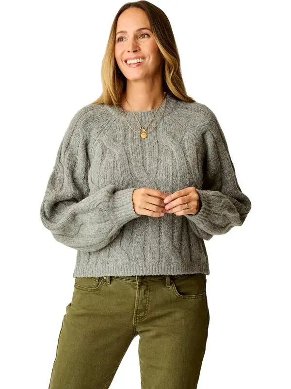 Carve Designs Eloise Wool Sweater - Mid Grey