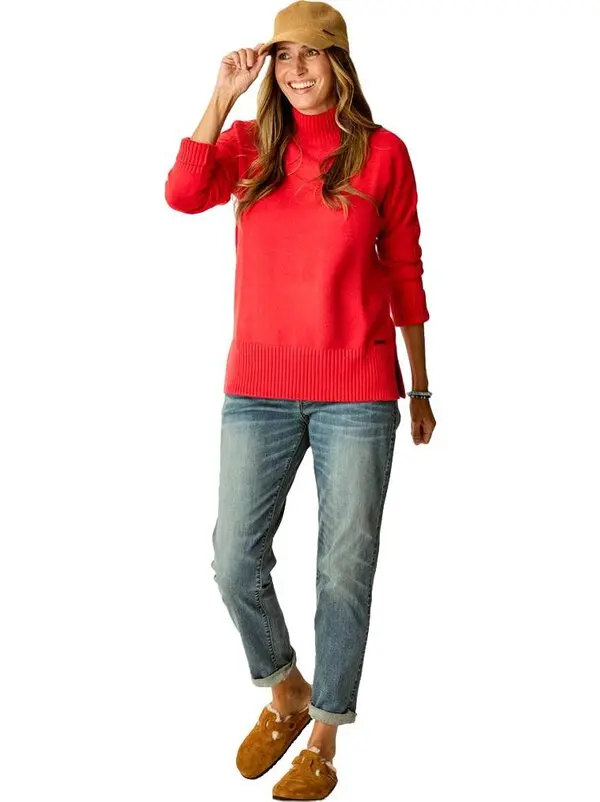 Carve Designs Woodward Pullover Sweater - Poinsettia