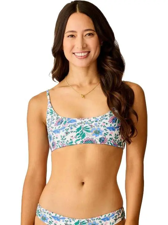 Carve Designs Escondido Compression Reversible Top - Lagoon/cloud Multifloral