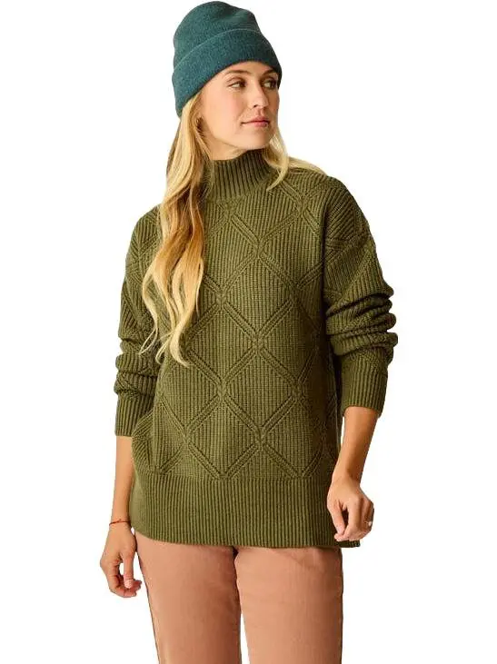 Carve Designs Woodward Allover Pullover Sweater - Fir Heather