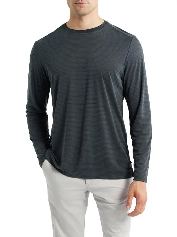 Tommy Bahama Bay Stripe Long Sleeve T-shirt - Coal