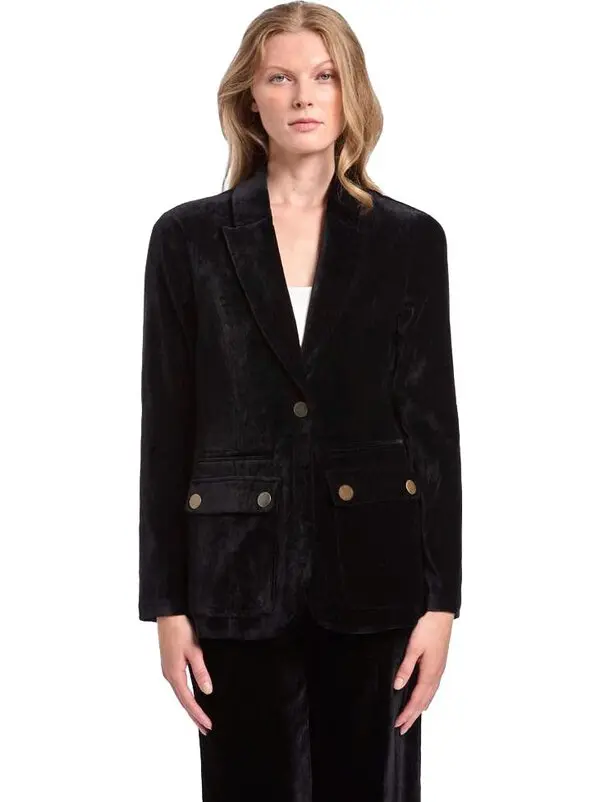 CAPSULE 121 Molecular Velvet Knit Jacket - Black