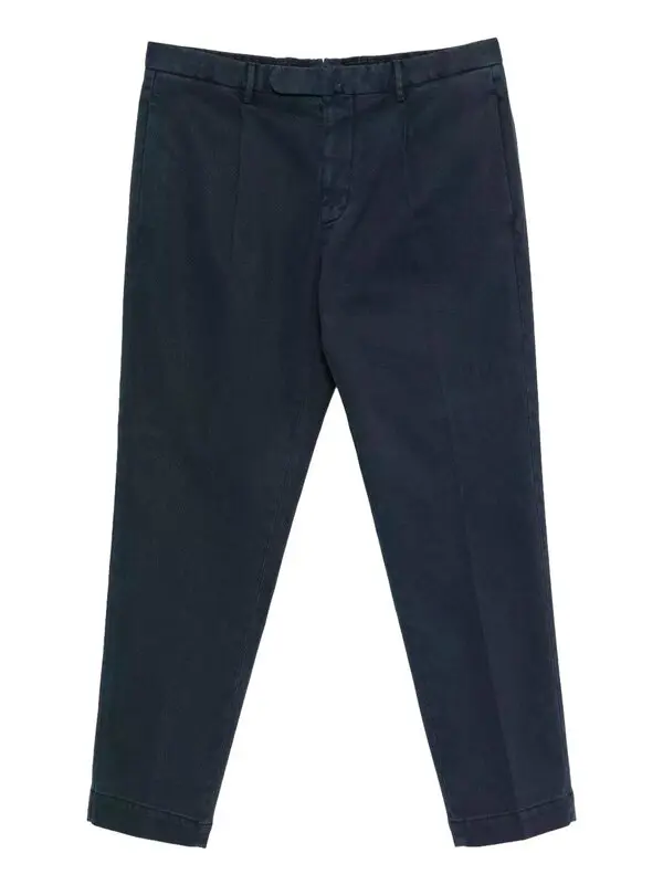 DELL'OGLIO Pleat-detail Chino Trousers - Blue
