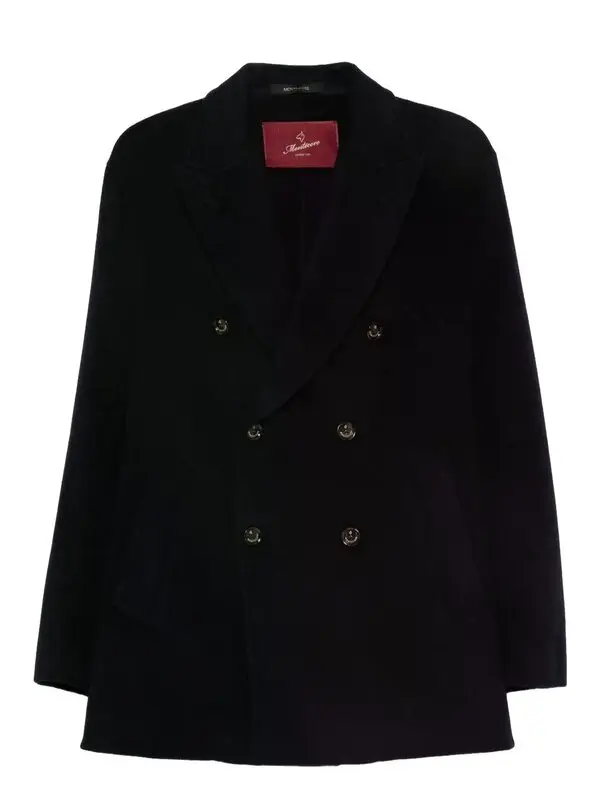 MONTECORE Double-breasted Coat - Black