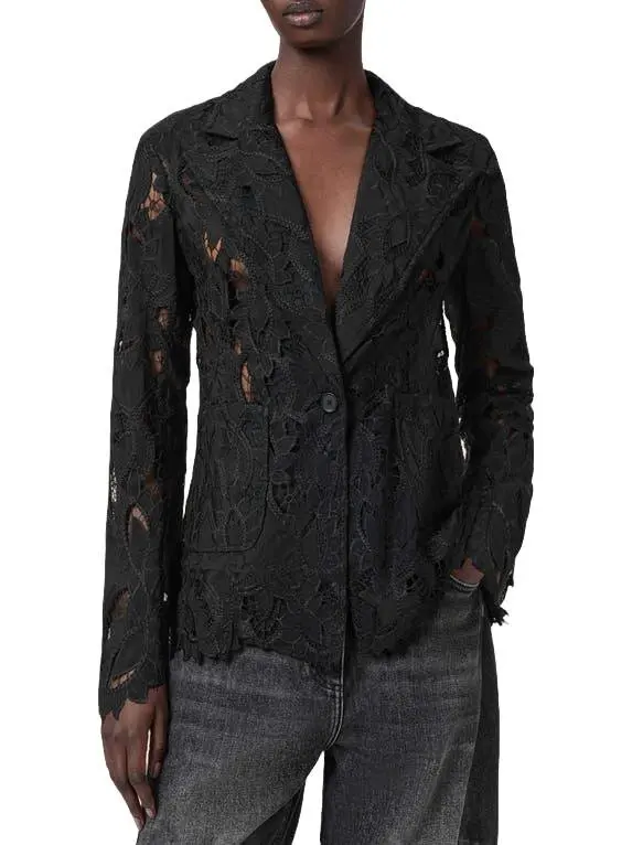 ALLSAINTS Charli Lace Blazer - Black