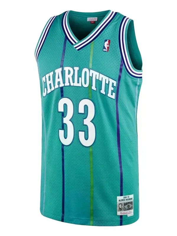 Mitchell & Ness Authentic Road Hornets 1992 Alonzo Mourning Jersey - Green