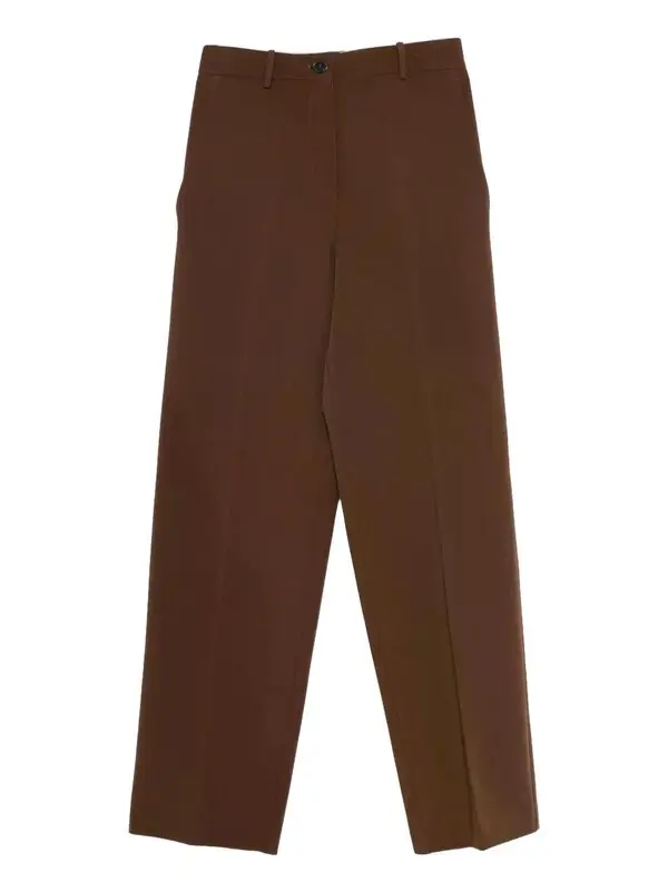 ALYSI Pleated Trousers - Brown