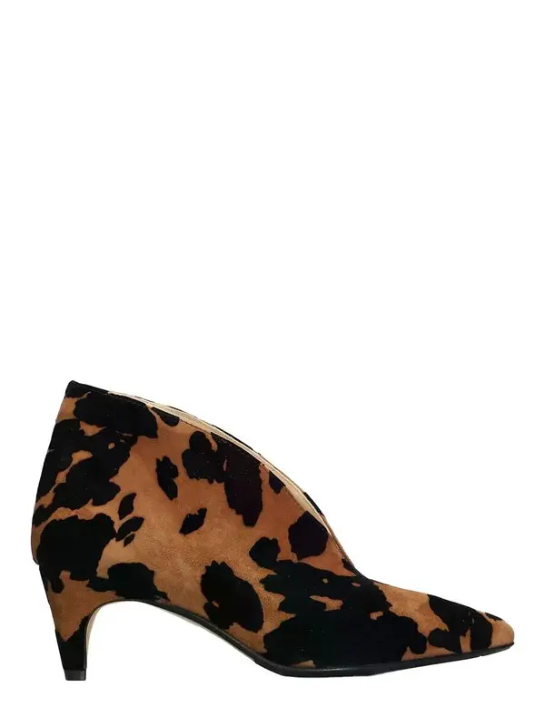 L ARIANNA 70mm Animal Print Heeled Boots - Brown