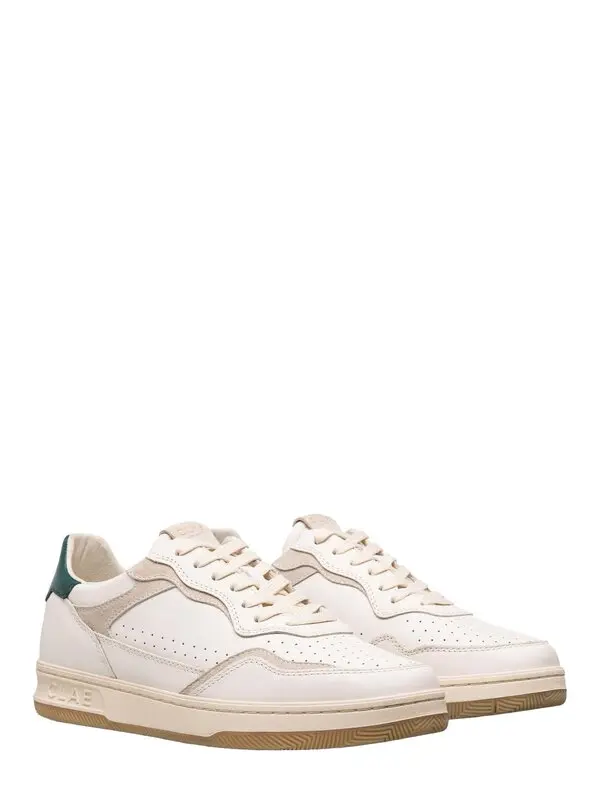 Clae Haywood Low Top Leather Sneakers - Off White Botanical Garden