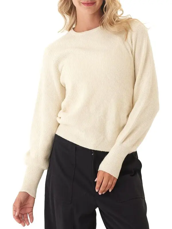 THREADS 4 THOUGHT Avalee Ribbed Sweater - Tapioca