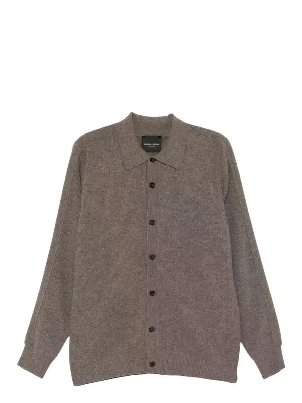 ROBERTO COLLINA Button-up Cardigan - Brown