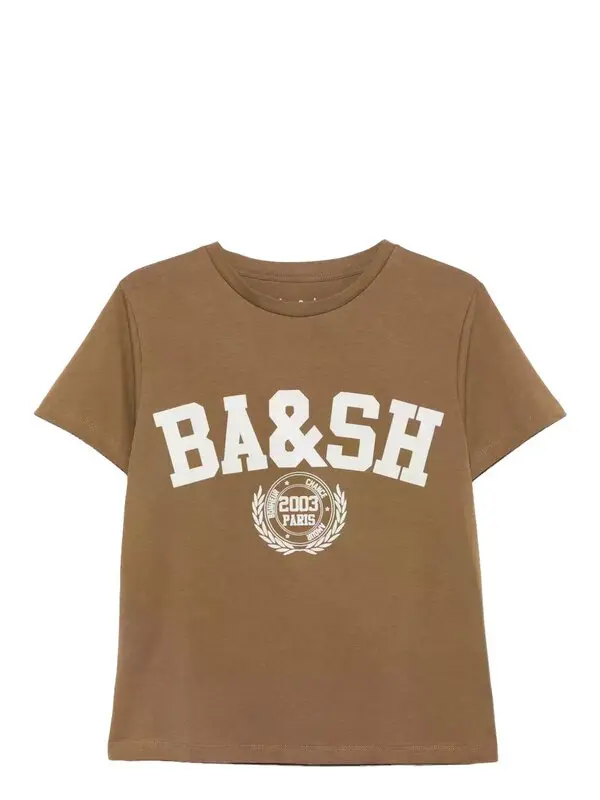 Ba&sh Logo-print T-shirt - Brown
