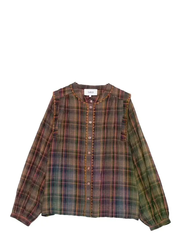 Ba&sh Shea Checked Shirt - Brown