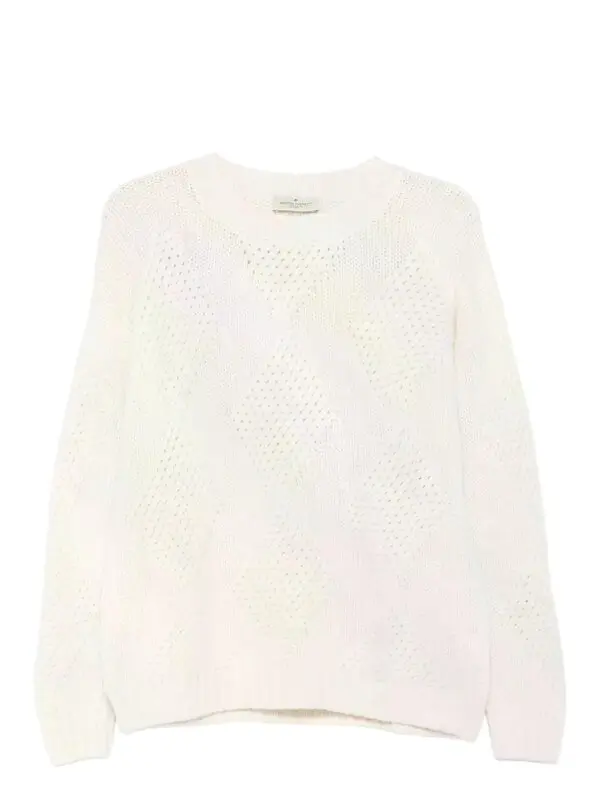 Bruno Manetti Open-work Sweater - White