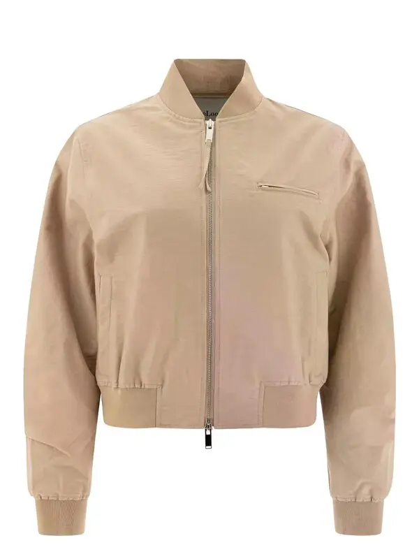THE LOOM Zip-front Bomber Jacket - Neutrals