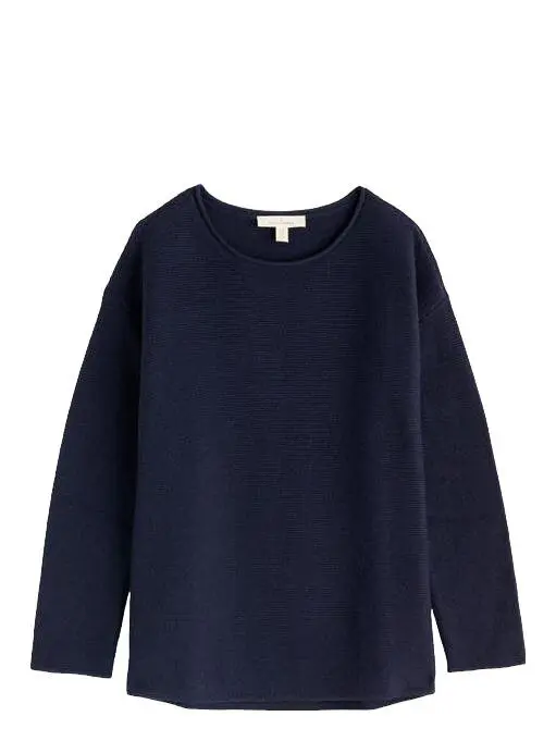 SEASALT CORNWALL Merino Wool Blend Pullover - Knit Melange Maritime