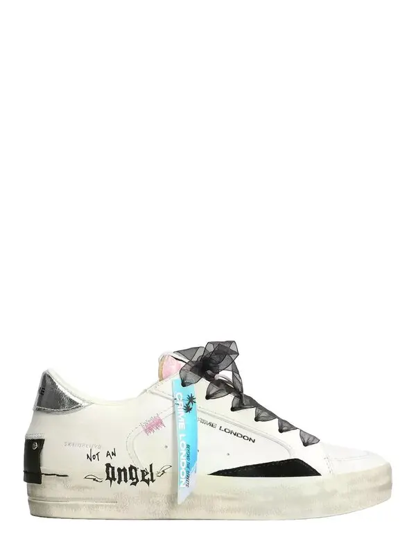 CRIME LONDON Sk8 Deluxe Lost Angel Sneakers - White