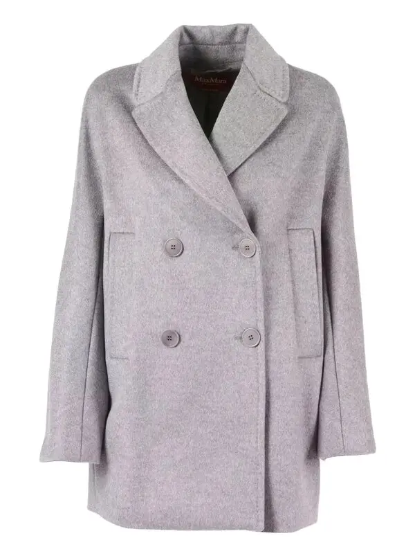 Max Mara Sheere Double-breasted Pea Coat - Grey