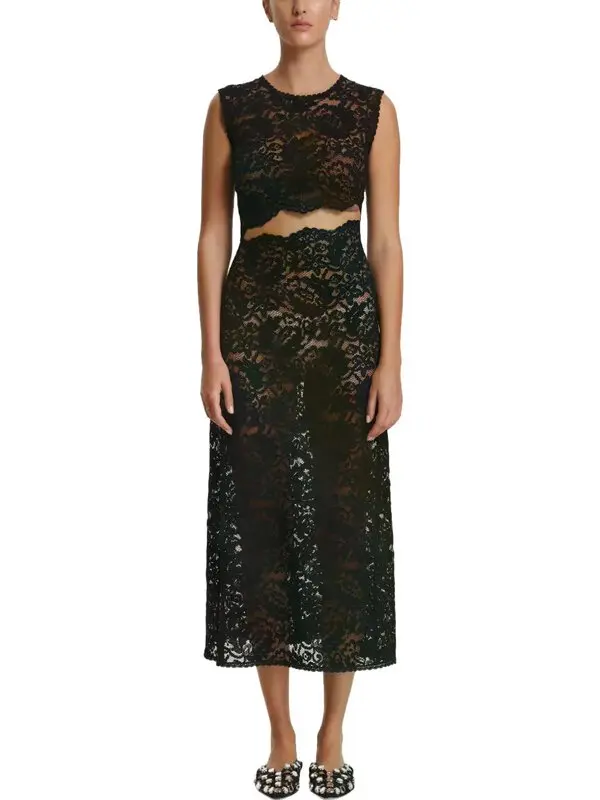 PNK Lace Midi Dress - Black