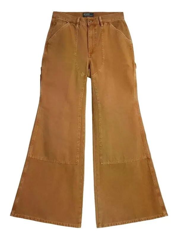 Polo Ralph Lauren Flared Panelled Trousers - Brown
