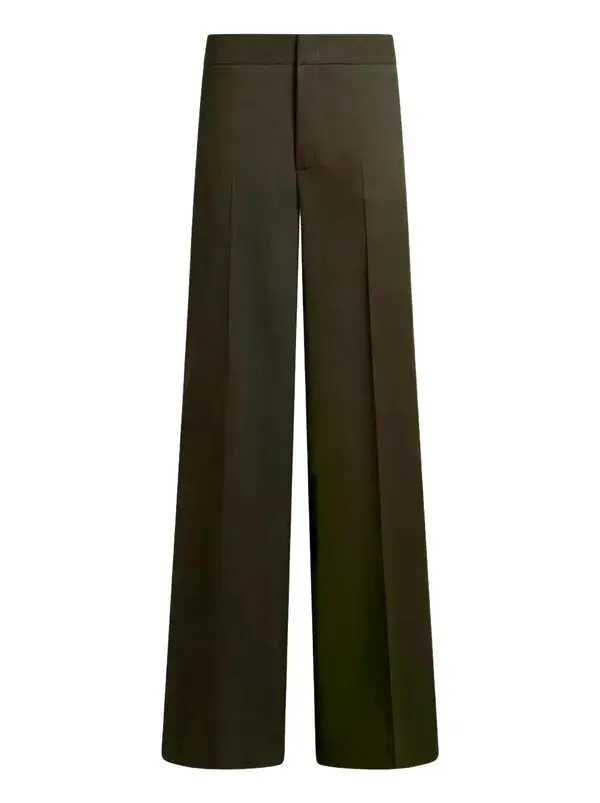 Etro Pressed-crease Palazzo Trousers - Green