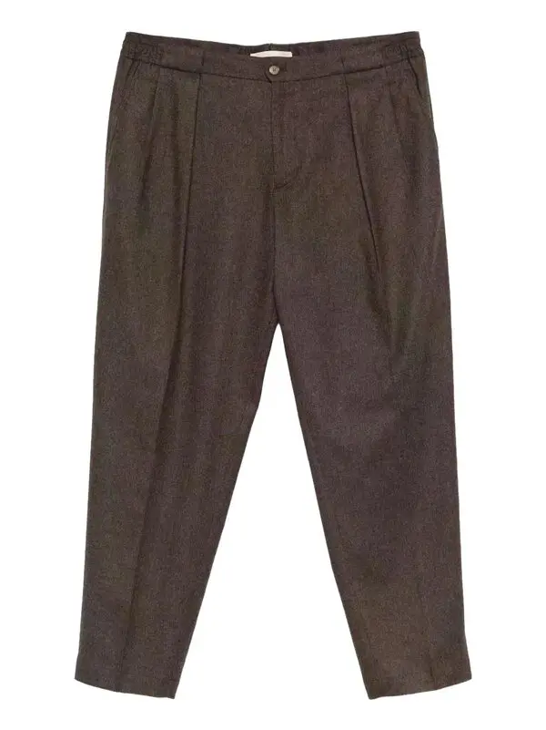 BRIGLIA 1949 Portobello Pleat-detail Trousers - Brown