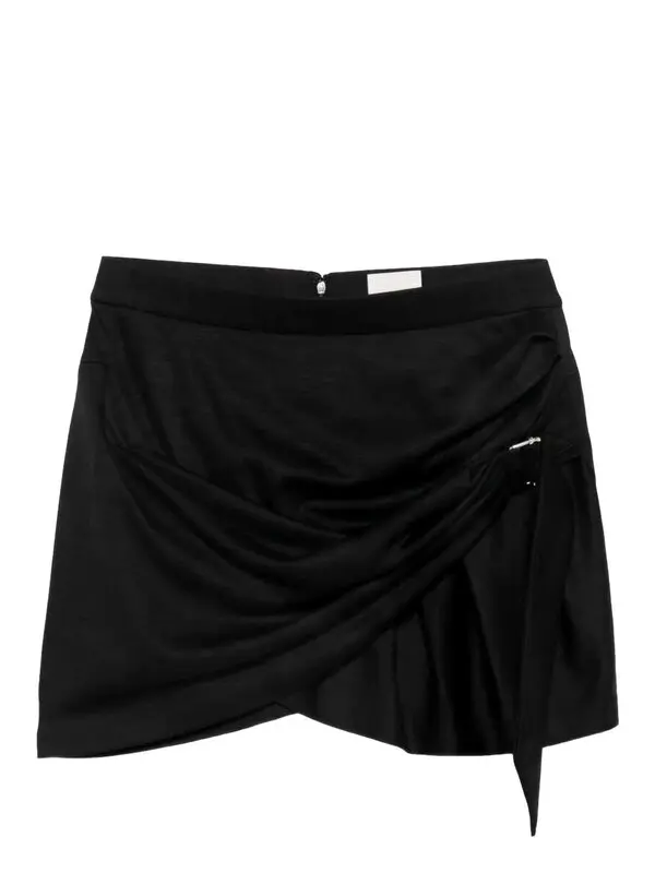 Isabel Marant Wool Draped Skirt - Black
