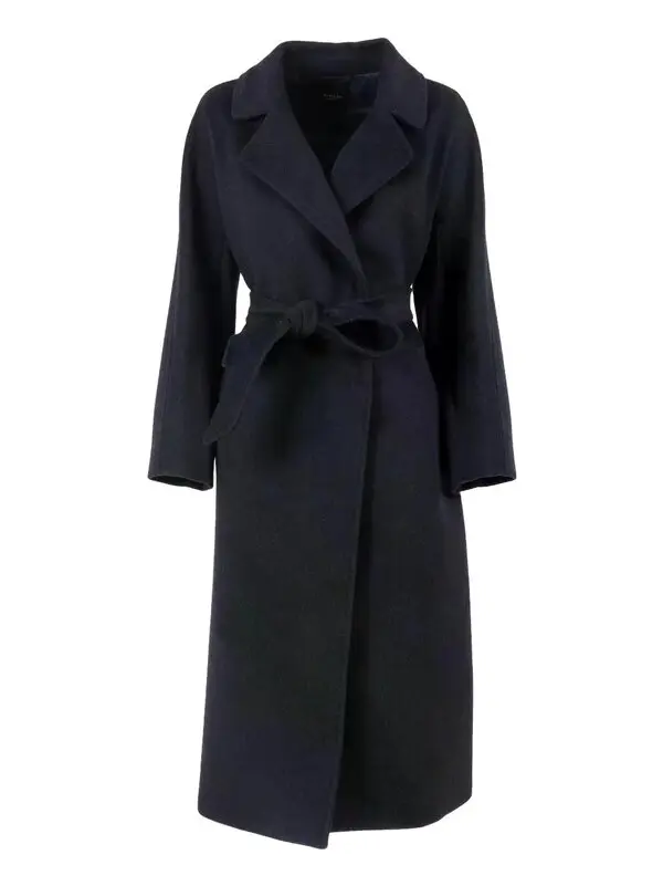Max Mara Tempera Belted Coat - Blue