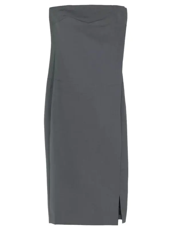 ENTIRE STUDIOS Strapless Midi Dress - Grey