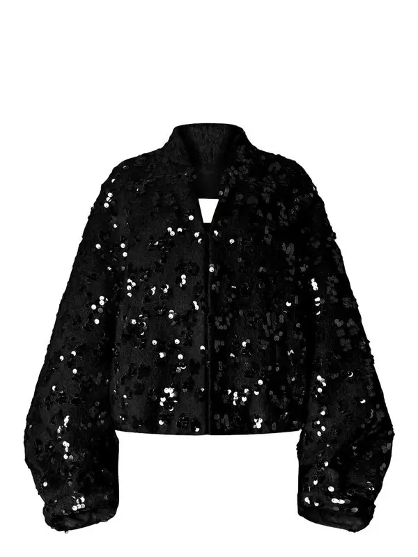 GENNY Sequin-embellished Jacket - Black