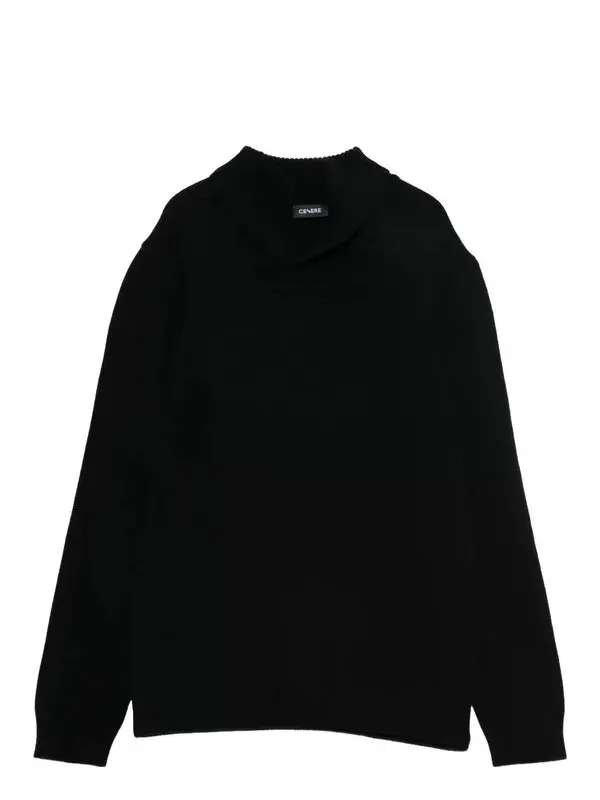 CENERE GB Shawl-collar Jumper - Black