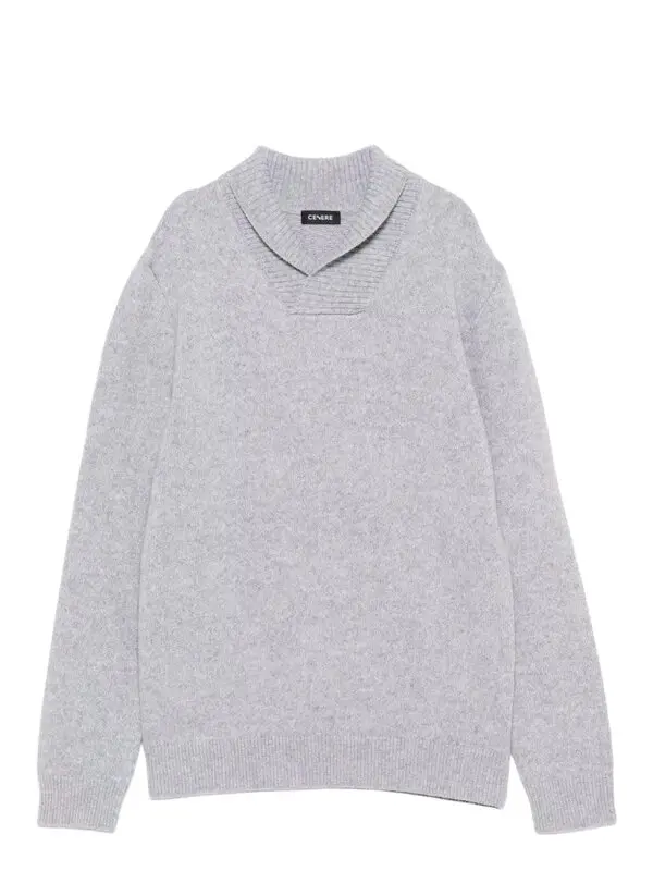 CENERE GB Shawl-collar Jumper - Grey