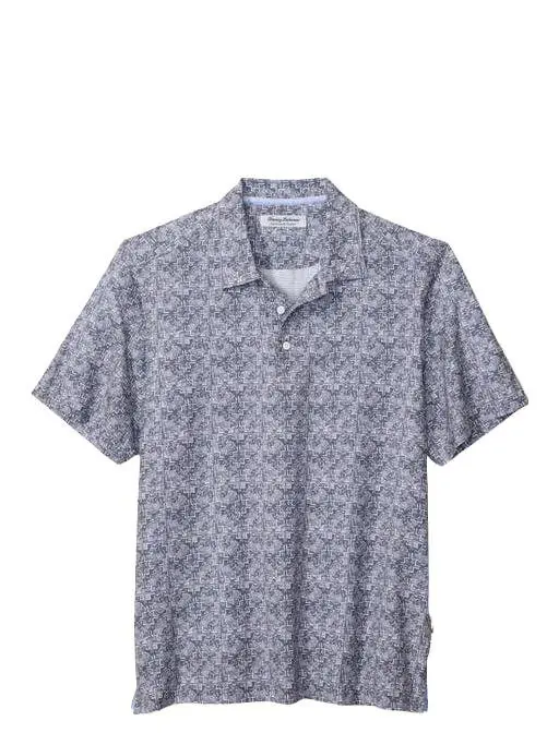 Tommy Bahama Bahama Coast Flora Tiles Islandzone® Polo - Dusk
