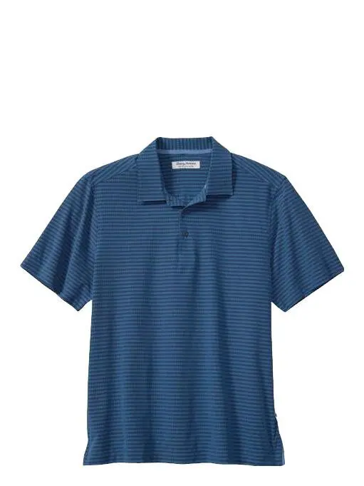 Tommy Bahama Bahama Coast Fades Away Stripe Islandzone® Polo - Deep Azure