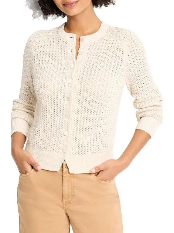 NIC+ZOE Party Cardy Sparkle Cardigan - Classic Cream