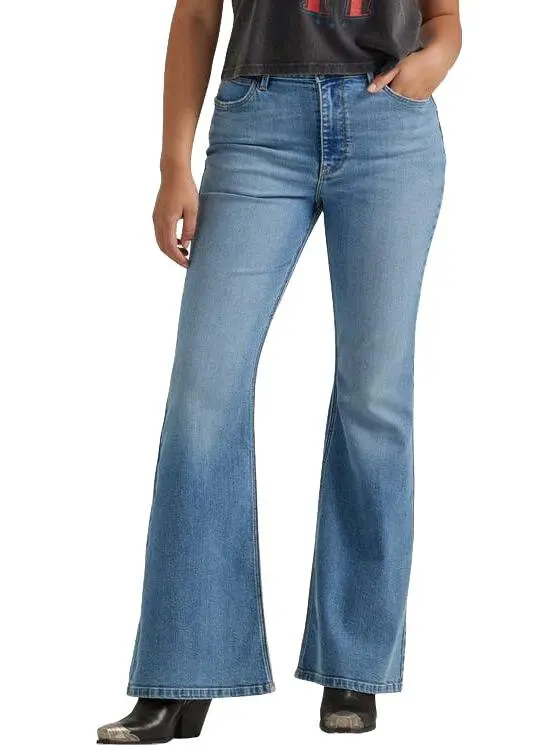 Wrangler High-waist Flare Jeans - Trance