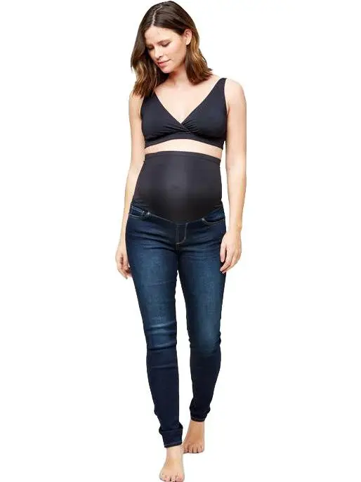 NOM MATERNITY Soho Over-the-belly Skinny Jeans - Dark Wash