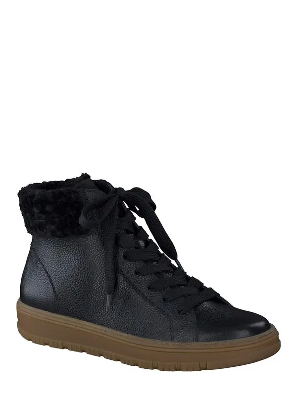 Paul Green Cambria High-top Sneaker - Black Leather