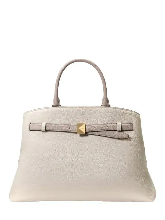 Kate Spade New York Deco Colorblock Pebble Leather Satchel - Cashew Milk Multi