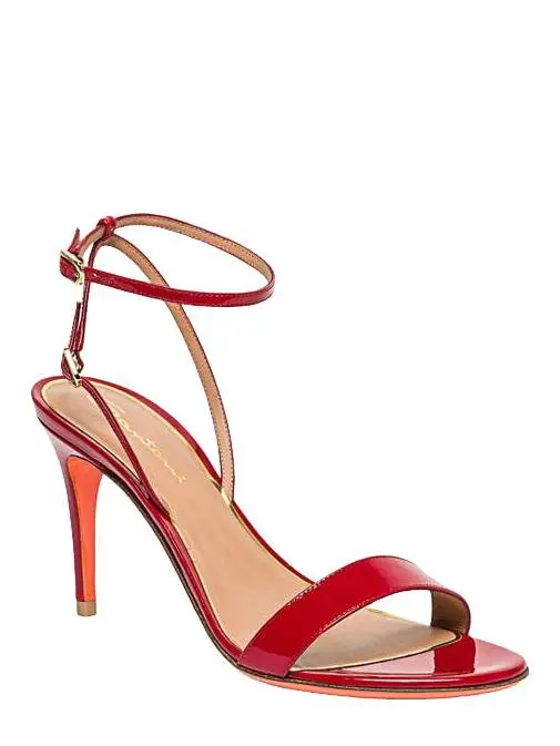 Santoni Patent Leather High-heel Sandals - Red