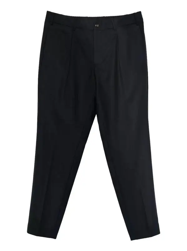 DELL'OGLIO Pleat-detail Tailored Trousers - Black